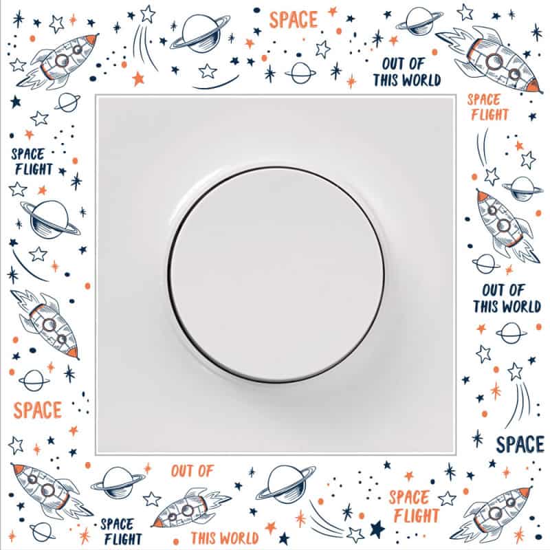 STICKER INTERRUPTEUR CADRE CONQUETE SPATIALE (INTERR_CADRE_017)