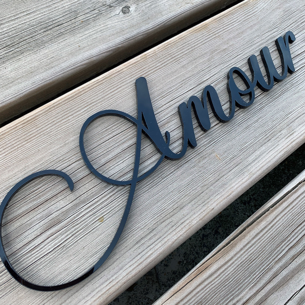 Mot Décoratif Maison Plexi Noir Déco Murale Relief Wallart