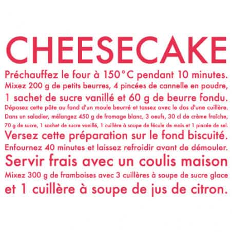 STICKER RECETTE CHEESECAKE (I0175)
