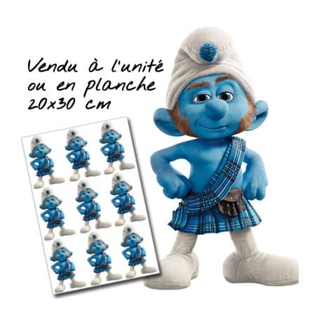 STICKER SCHTROUMPF COURAGEUX (D0088)