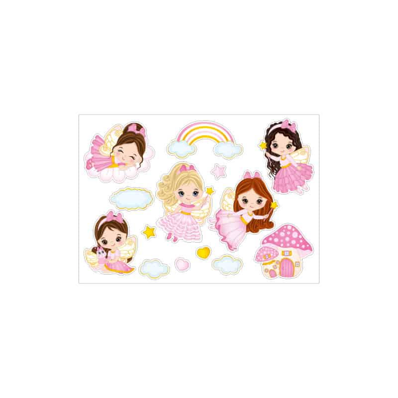 STICKER FILLE PLANCHE FEES PRINCESSES (E0300)